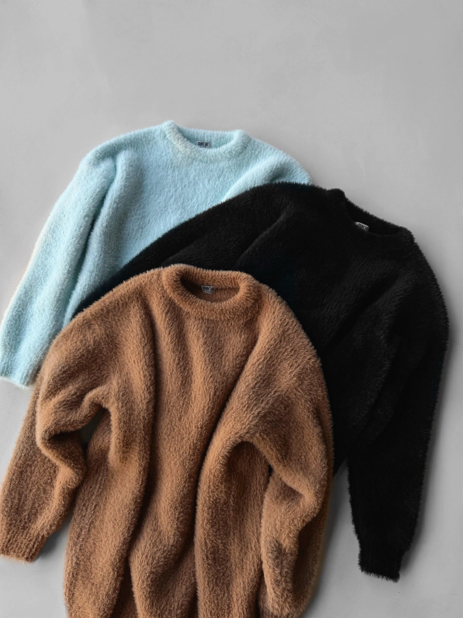 Oversize Hairy Rope Sweater - Wood Smoke – Kleidermafia