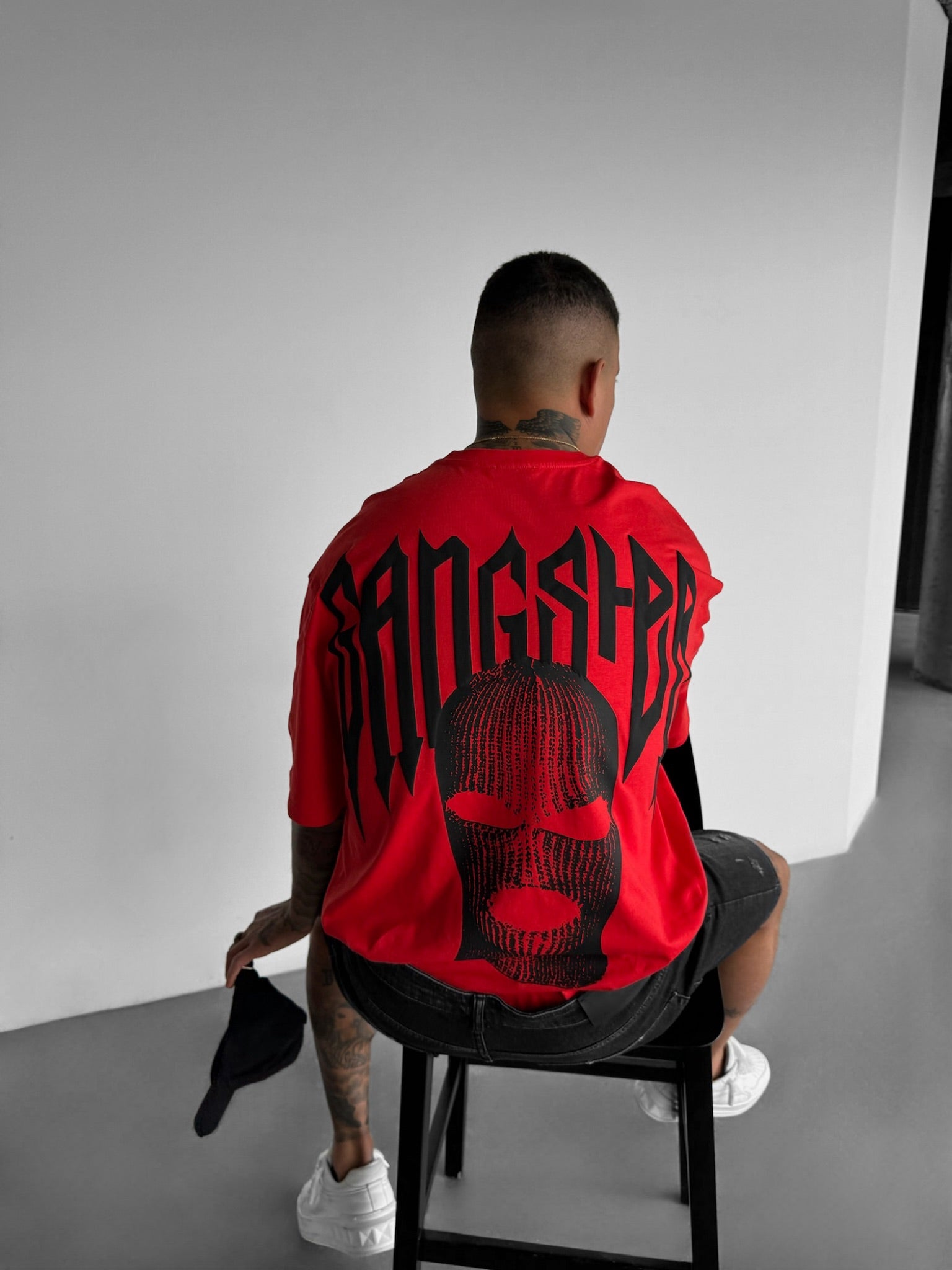 Oversize Gangster T-shirt - Red – Kleidermafia